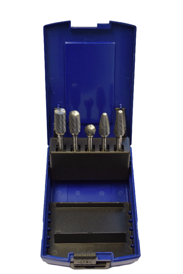 Shop Abrasives | 5 Piece Carbide Burr Set Kit 6mm shank in Double Cut